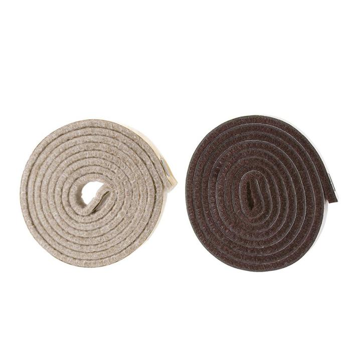 2Pcs Self-Stick Heavy Duty Felt Strip Roll for Hard Surfaces (1/2 Inch ...