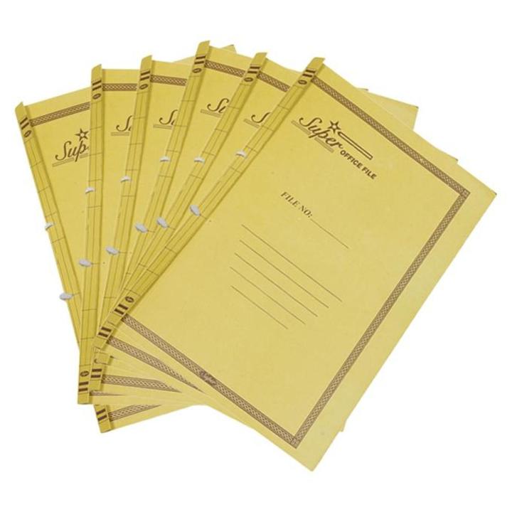 Paper Record File - 6 Pcs - Yellow | Daraz.com.bd
