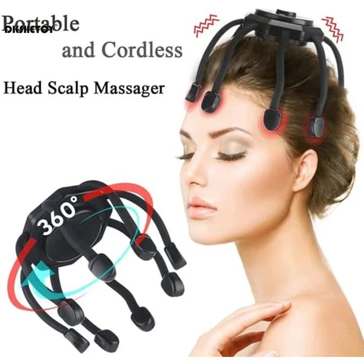 Electric Octopus Claw Head Massager Scalp Therapeutic Head Scratcher ...