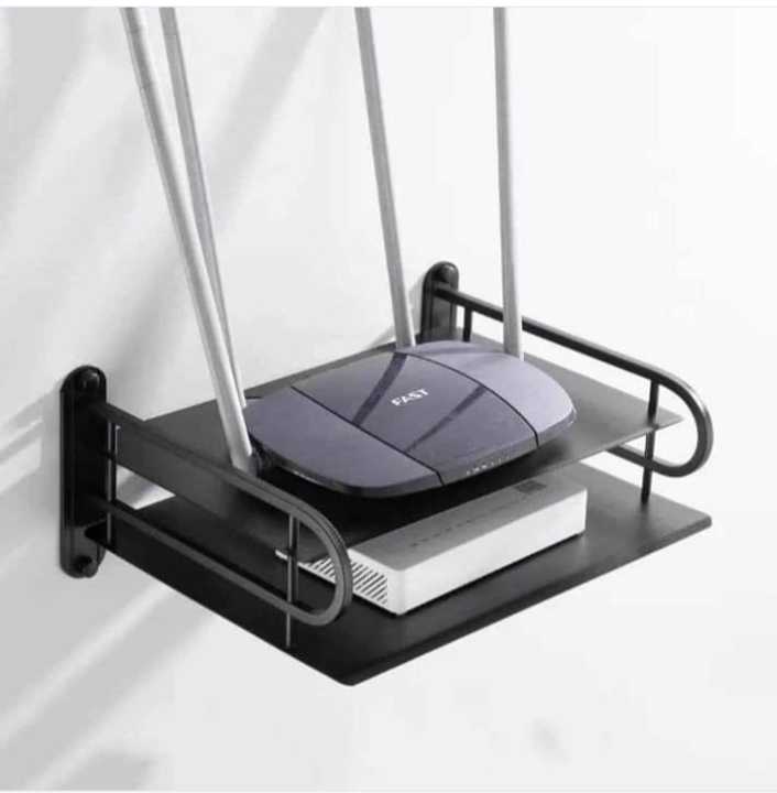 Bix Super Shop 2 Layer Metal WiFi Router Stand, Wall Mount Shelf ...