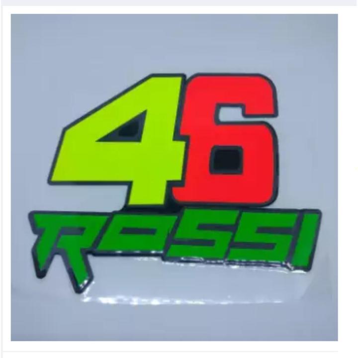 46 ROSSI LOGO Reflective Emblem Decal Car Bike Sticker Logo (5x5 Inch ...