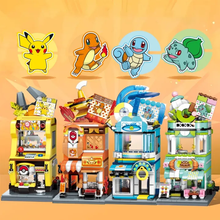 Pokemon Pikachu-Claw crane game shop Blocks Charizard pikachu Squirtle ...