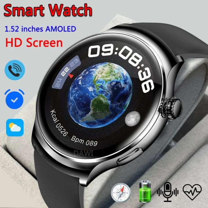 Z93Pro Round Smart Watch Men Women AMOLED Screen Bluetooth Calls ...