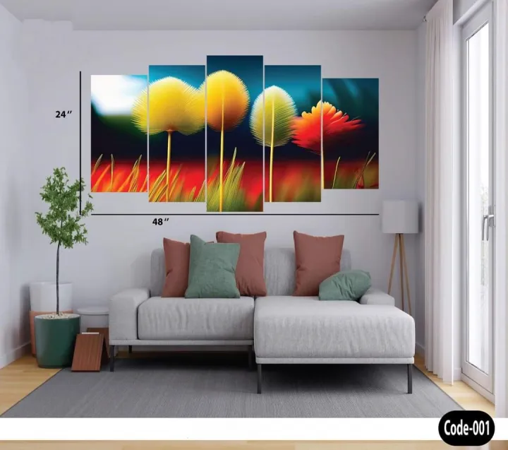 5-in-1 Premium Wall Canvas Set – Elegant Modern Wall Art for Any Room ...