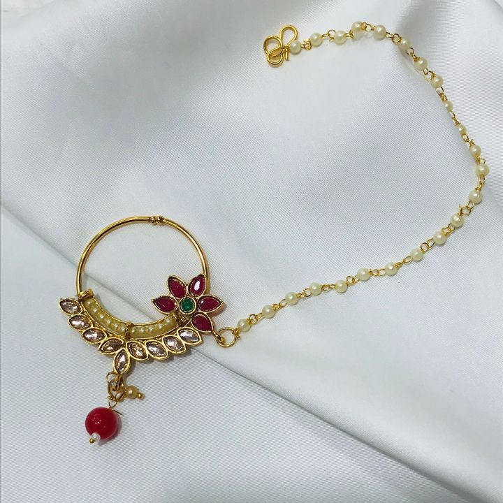 Nose Ring (Noth) for Women, Wedding Stone 1 Layer - Nose Pin | Daraz.com.bd