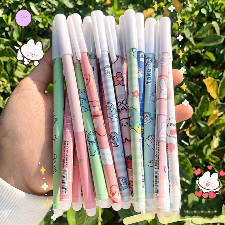 1/5/10Pcs 0.5Mm Kawaii Game Cartoons Neutral Erasable Pen Blue Gel Pens ...