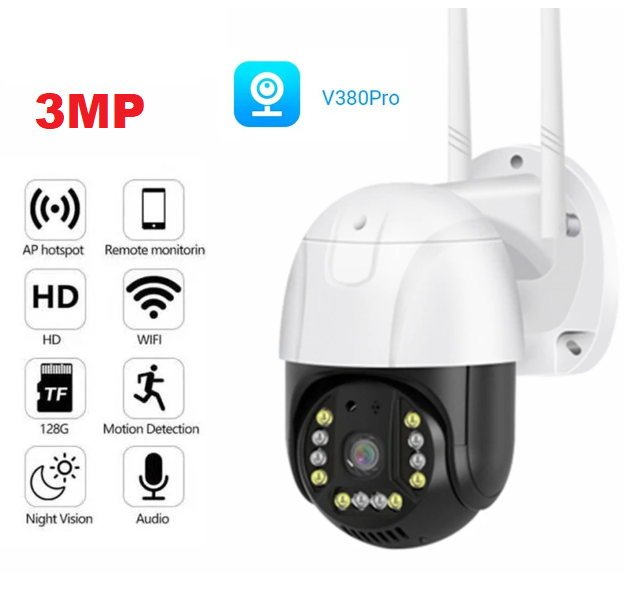 V380 C15X-L 3MP PTZ WIFI IP Camera Waterproof Outdoor Color Night ...