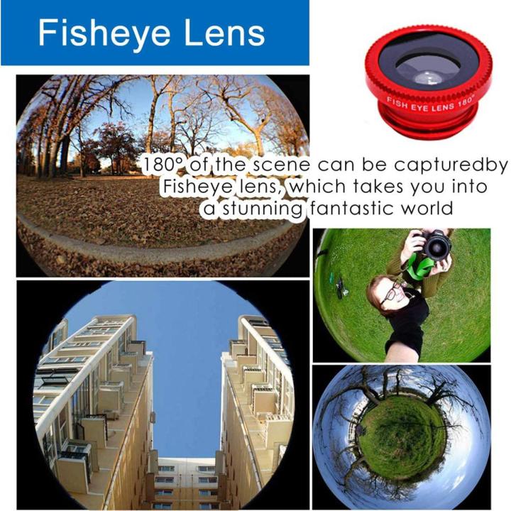 Universal Fisheye Lens 3 in 1 Mobile Phone Clip Lens Wide Angle Macro ...