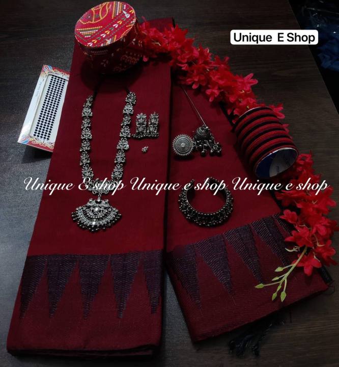 Tangail Half Silk Saree Combo Set for Women - Traditional Design ...