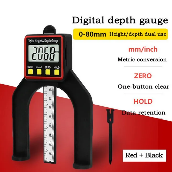 Digital Depth Gauge LCD Height Gauges Calipers With Magnetic Feet For ...