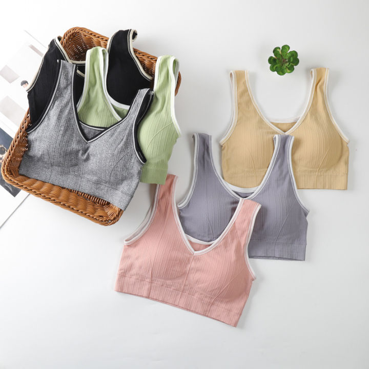 Korean Vest 2.0 Girl Tube Top Seamless Bra Graphene Lined Anti-Wardrobe ...