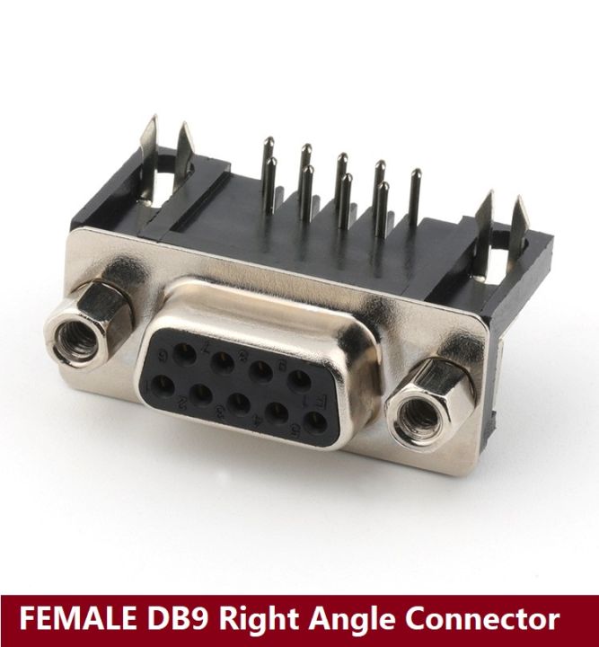 FEMALE 90 Degree DB9 PCB Right Angle 5.08mm Type D Sub Connector Female ...