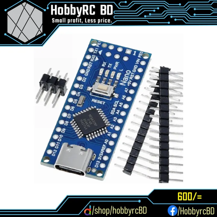 Arduino Nano V3.0 upgrade with Type-C Port | Daraz.com.bd