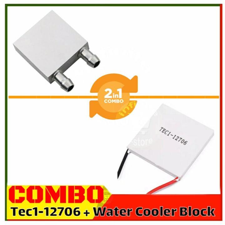 Tec1-12706 + Water Cooler Block combo Semiconductor Freezer Cooler ...
