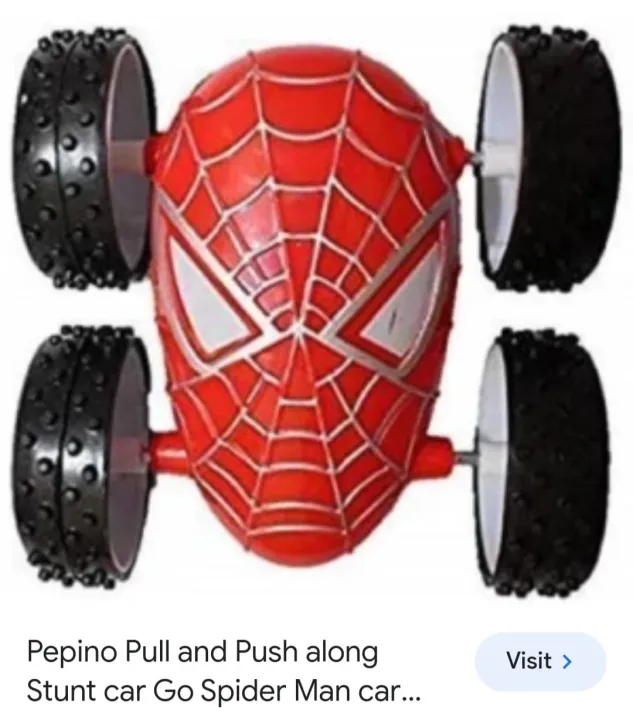 Mini Spider Man Toy Car For Kids-Super Stylish Two Sided Car Red ...