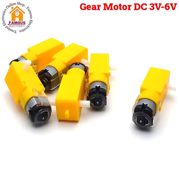 1Pcs Plastic Yellow Gear Motor DC 3v-6v - DC Motor | Daraz.com.bd
