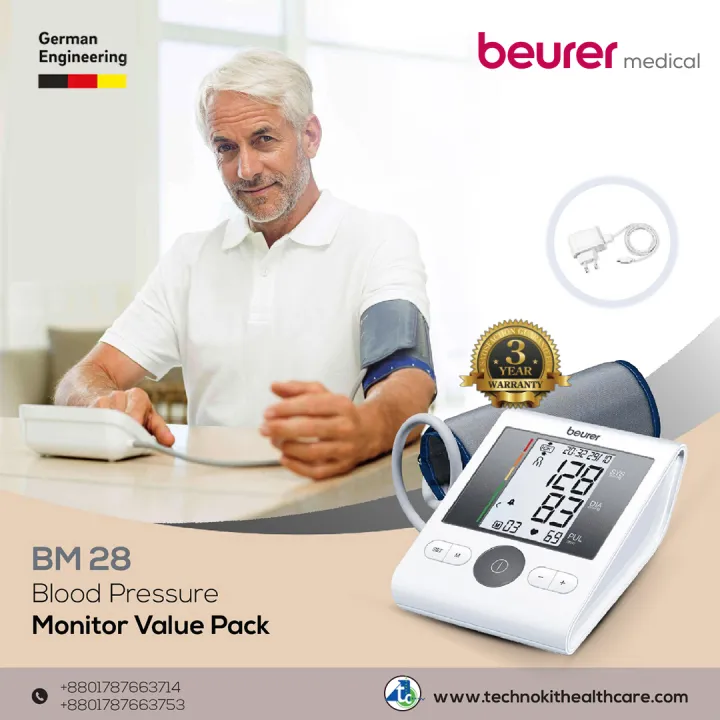 Beurer BM 28 upper arm blood pressure monitor Value Pack The universal ...