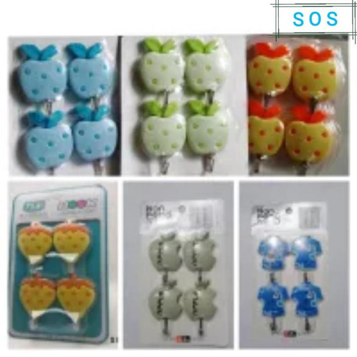 Premium Quality 4 pcs set Colorful Wall Hooks Towel Heavy Duty Strong ...