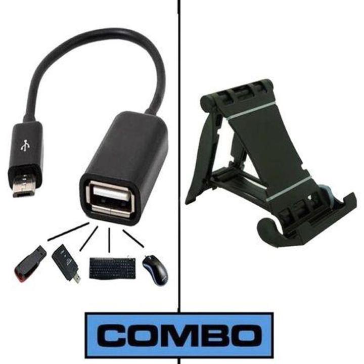 Combo of Micro USB Otg Cable and Multi Mobile Tablet Stand | Daraz.com.bd