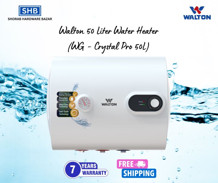 Walton 50 Liter Water Heater/Geyser with Official 7 Years Warranty ...