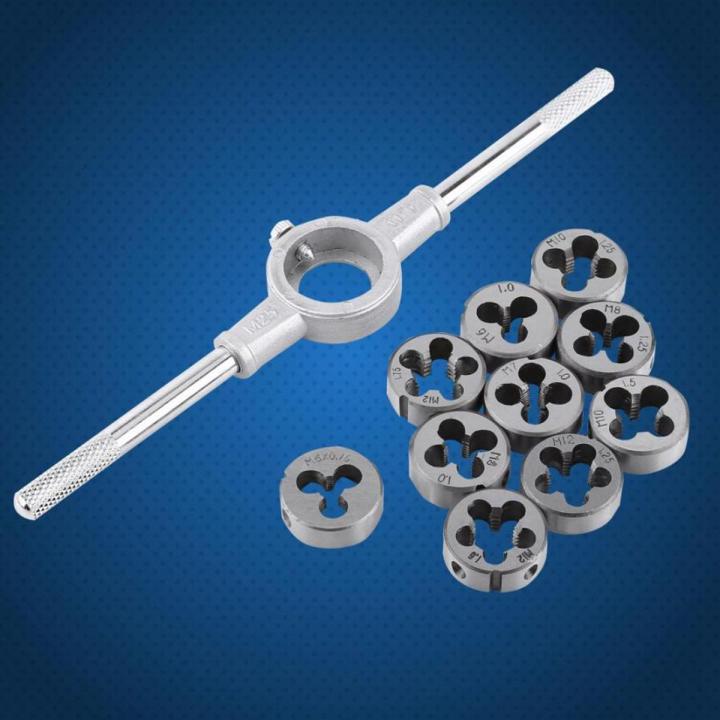 11 Pcs/set Screw and Die External Thread Cutting Tapping Hand Tool Kit ...