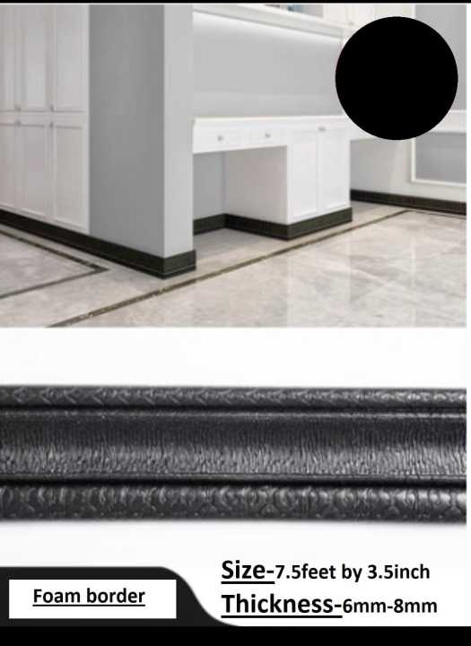 3D Wall Trim Line Self Adhesive Skirting Border Waterproof Baseboard ...