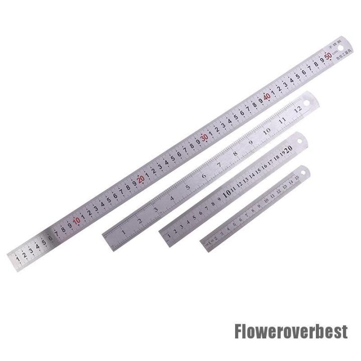 [NewHotFB] Stainless Steel Metal Ruler Metric Rule Precision Double ...