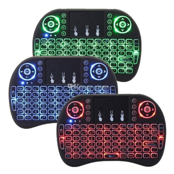 i8 Mini Wireless Keyboard with Touchpad Backlit Light 3 Color | Daraz.com.bd