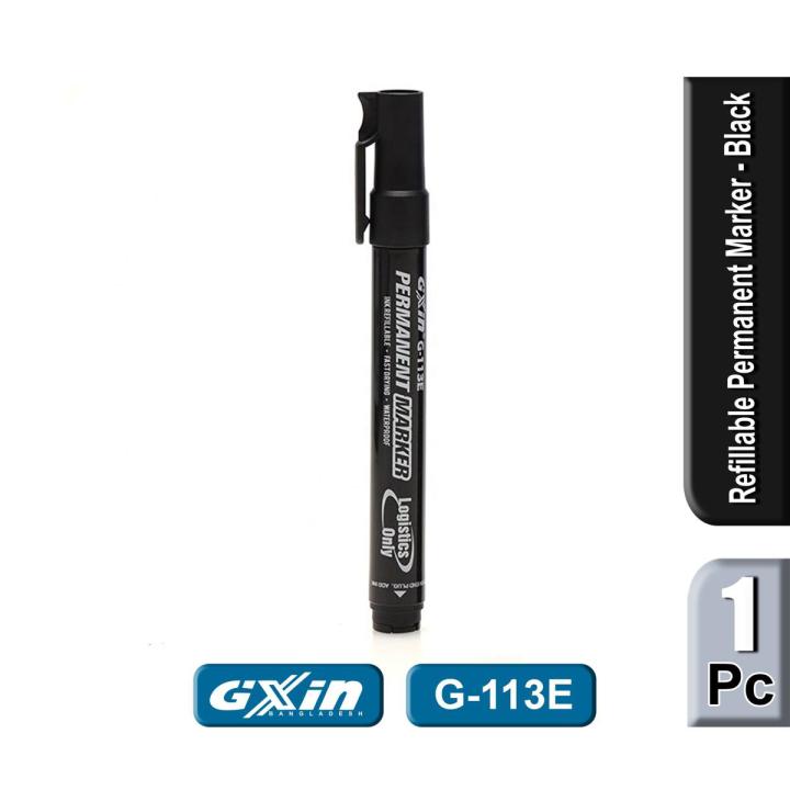 GXin G-113E Black Ink Refillable Permanent Marker (1 Piece) | Daraz.com.bd