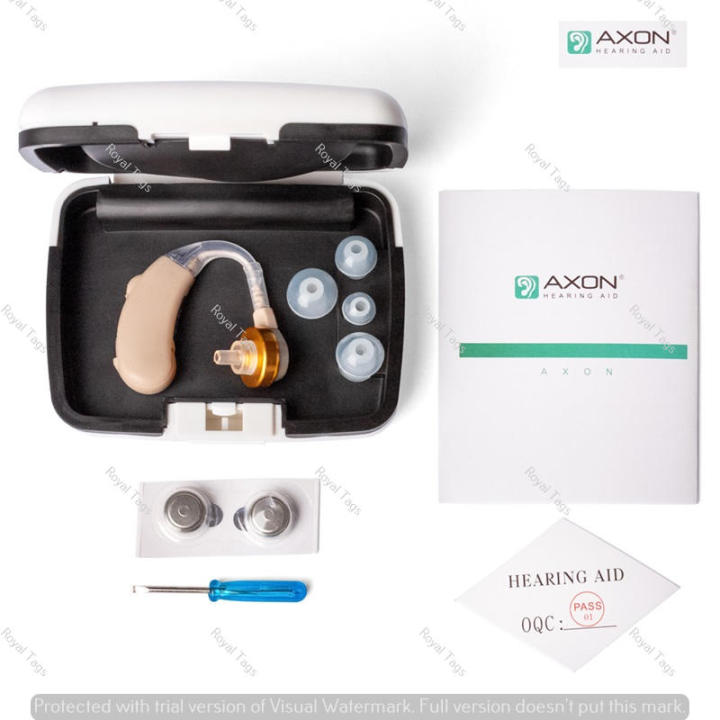 Axon E-103 BTE system Cordless Hearing Aid Adjustable Sound Amplifier ...