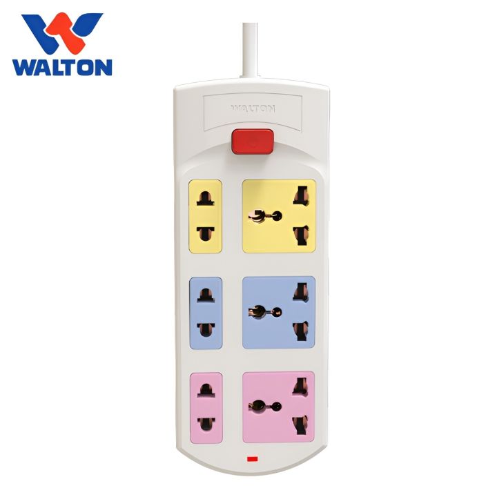 Walton 6 Points 3 Meter Extension Socket / Multiplug - 1500W | Daraz.com.bd