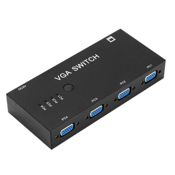 【VisioN Shop】Dropshipping 4 In 1 Out VGA Video Switch Box Switcher ...