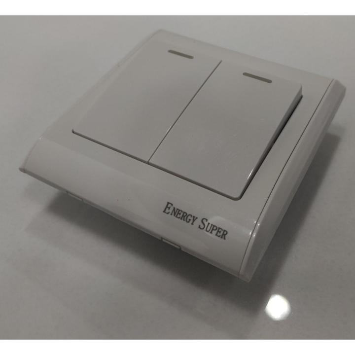 Energy Super VIP 10A Two Gang 2 Way Prime Caliber Off White Electrical ...