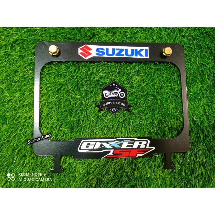 Gixxer SF Motorcycle Number Plate frame Cover / License Plate Cover ...