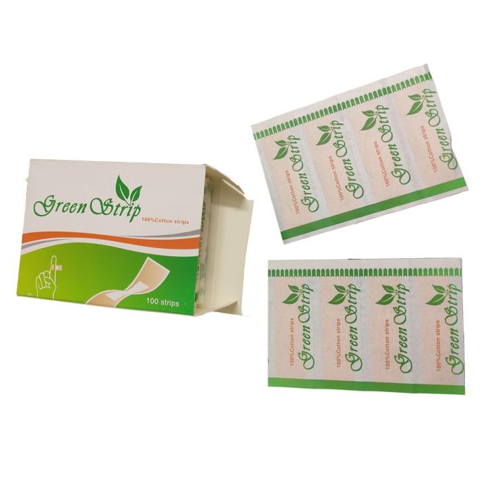 Green strip 100% Cotton One time Bandage 50 pcs | Daraz.com.bd
