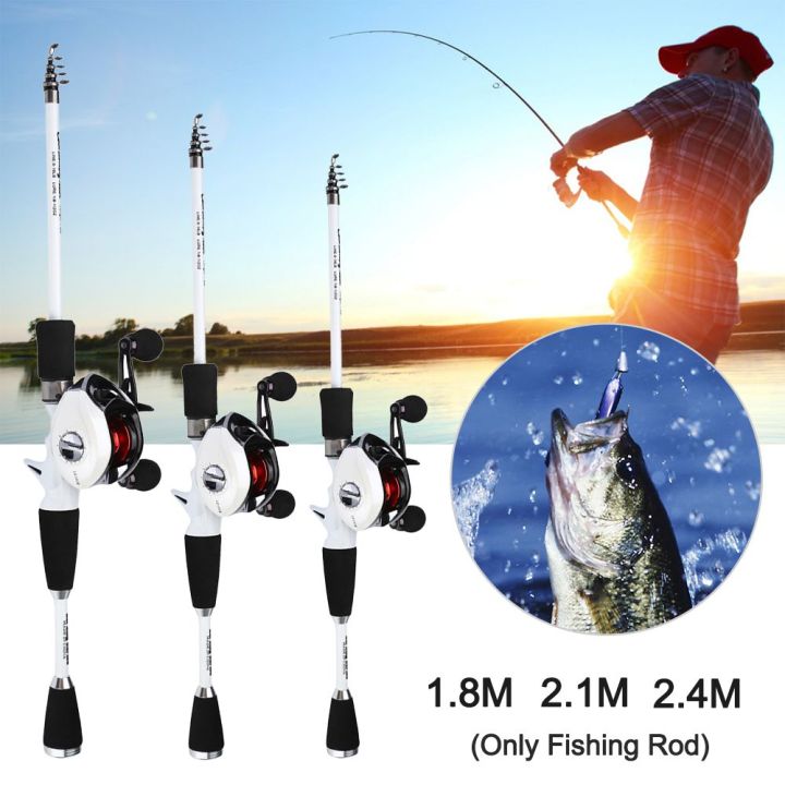 SuperHard Travel Adjustable Telescopic Fishing Rod Stream Hand Pole ...