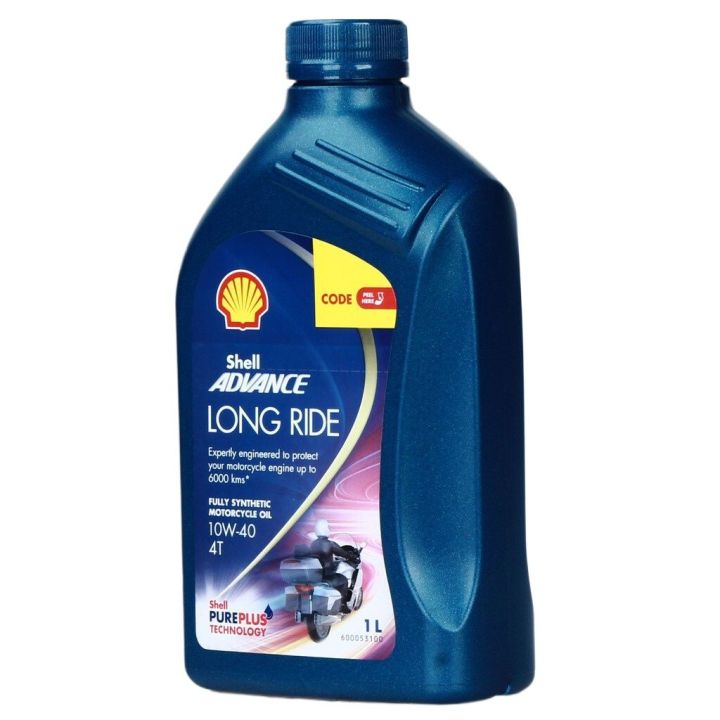 Shell Advance LONG RIDE 10W-40 4T 100% FULLY SYNTHETIC Engine Oil for ...