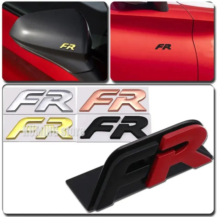 3D Metal FR Emblem Car Sticker Decor Formula Racing Logo Front Grill ...