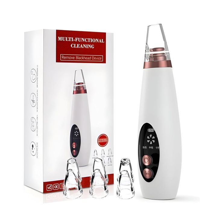 6 In 1 Multi-Function Blackhead Remover Tool, USB Rechargeable Derma ...