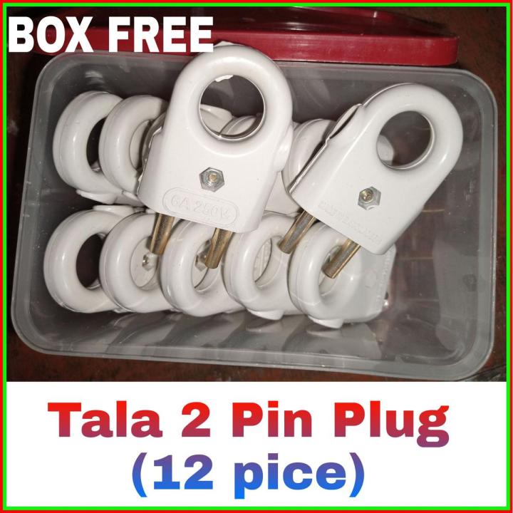 2 Pin Plug ( Tala 2 Pin Plug ) Two Pin Plug 12 Pice - Remote Control Switch | Daraz.com.bd