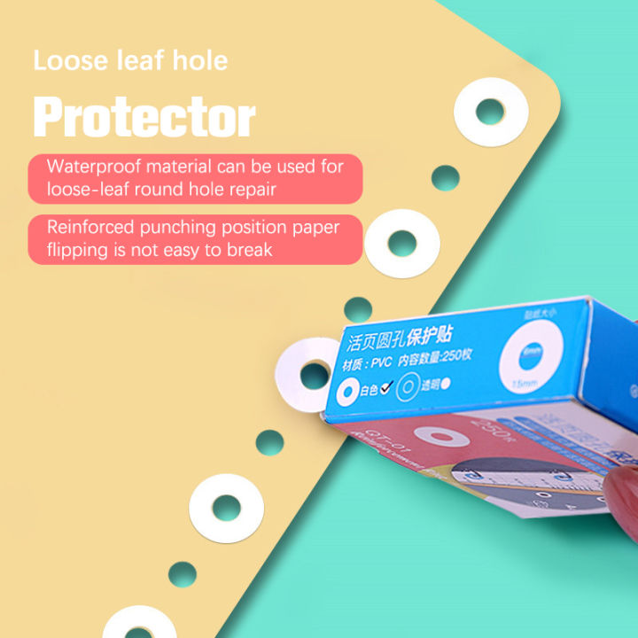 Hole Punch Protector Labels Loose Leaf Book Protection Hole ...