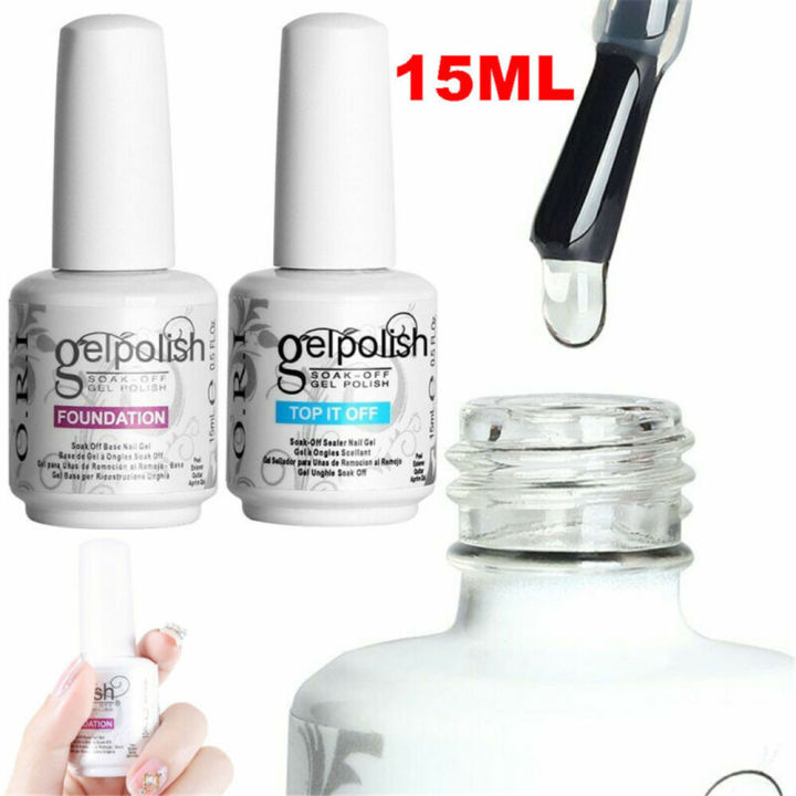【Support-Cod】 15ml Base Coat NoWipe Top Coat Matt Top Coat Tempered Top ...