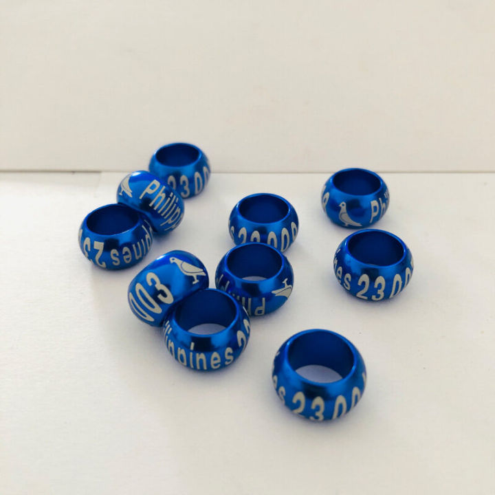New Pigeon Ring Blue Round Ball Aluminum Ring Pigeon Ring Ball Shape ...