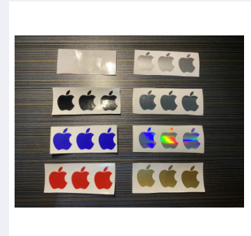 Apple Logo Inspired Stickers 3 - Cut-out Vinyl Stickers - 3.6cm x 3.0cm ...
