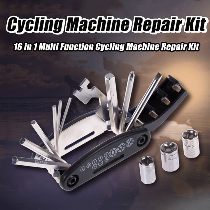 16 in 1 Multi-functional Bicycle Bike Repair Tools Set | Daraz.com.bd