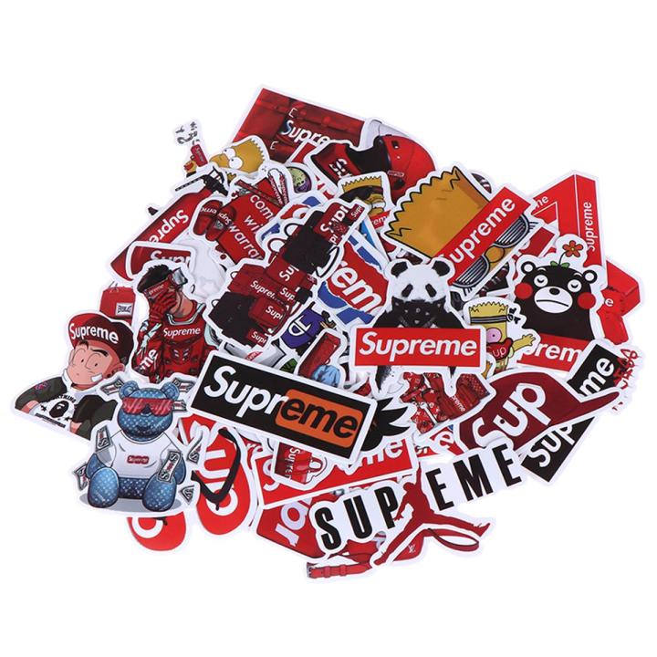 50Pcs/Pack Supreme PVC Stickers Graffiti Car Laptop Skateboard Guitar ...