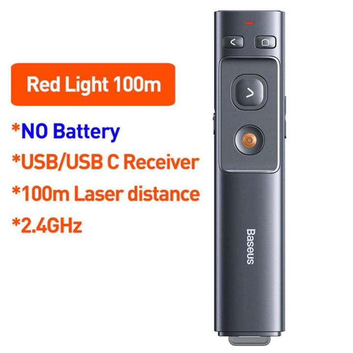 Baseus Presenter Wireless Laser Pointer 2.4GHz Remote Controller for ...
