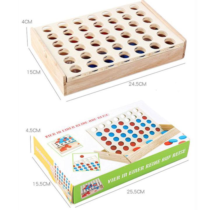 4 in a Row. Four in a Row Wooden Game, Line Up 4, Classic Family Toy ...