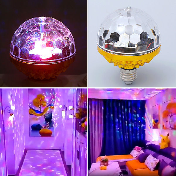 E27 Rotating Stage Lights Mini LED Disco Lamp RGB Home Party Light ...