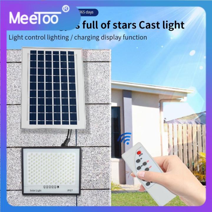 300W Solar Lights Outdoor LED Solar Spotlights Garden Decoration Remote ...